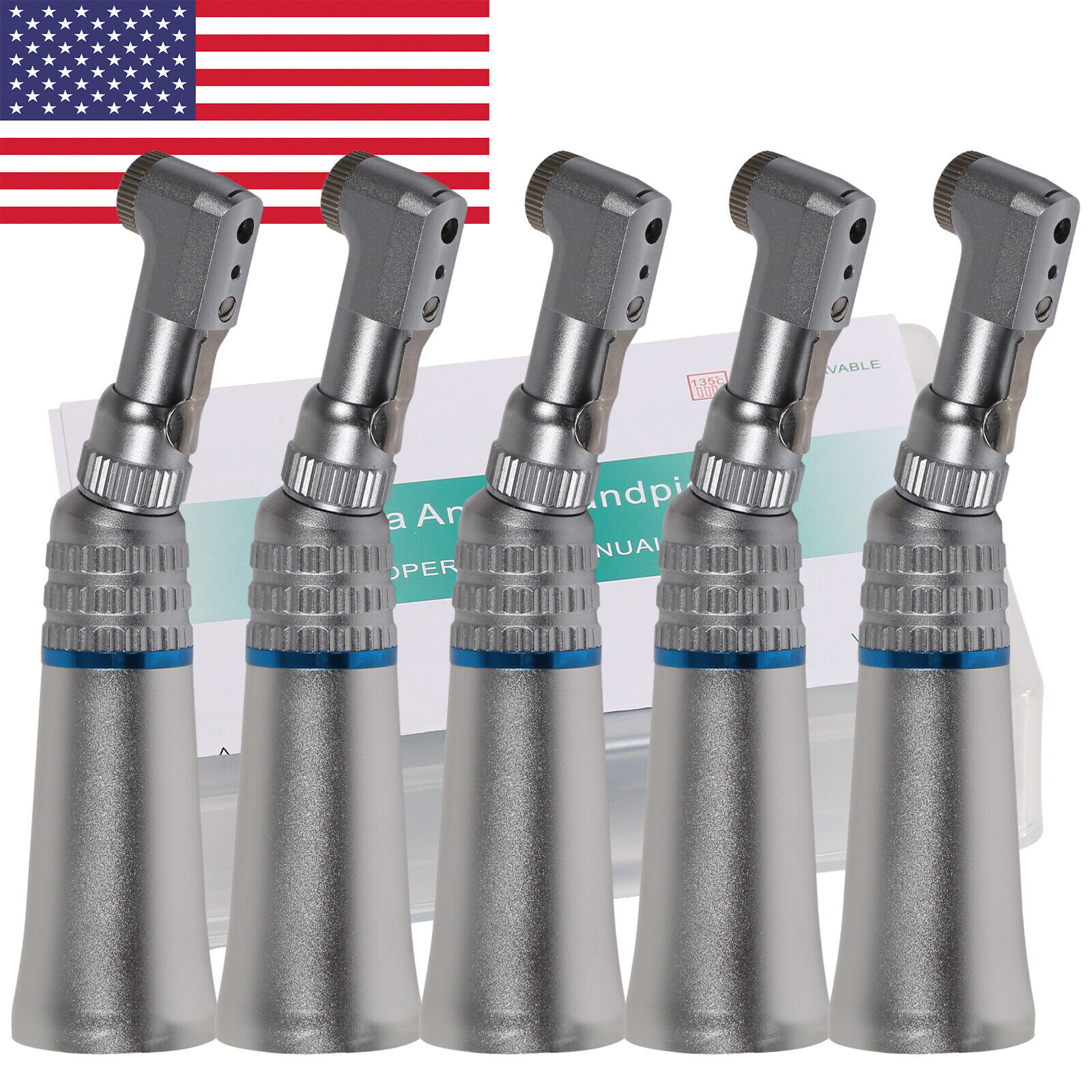 5 X Latch Burs E-TYPE Contra Angle Slow Low Speed Dental Handpiece fit ...