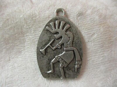 Vintage Pewter Pendant Hopi Flute Player Dancer | eBay