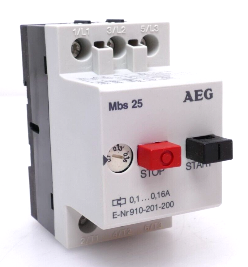 AEG 910-201-200-00 Motorschutzschalter Mbs 25 | 0,1-0,16A | eBay.de