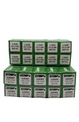 20x Lucas Car Light Bulbs 10x - LLB380 21/5w & 10x - LLB382 21w 12v ...