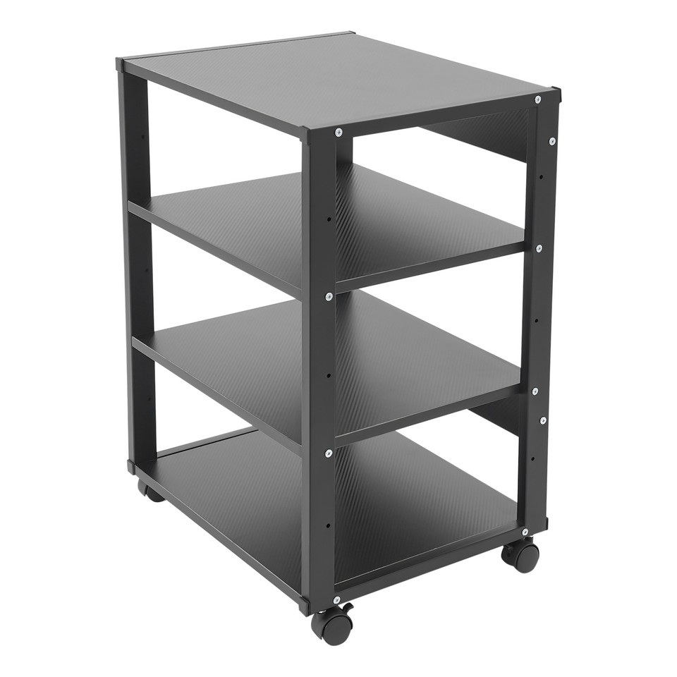 4 Shelf Audio Video TV Media Component Stand Rack AV Equipment Stereo ...