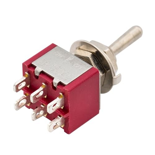 3 Way SPDT Guitar Mini Toggle Switch 6 Pin ON/Off/ON Selector, Red | eBay