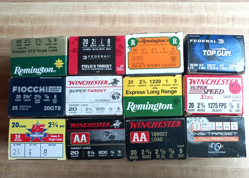 12 - 20 Gauge Shot Shell Boxes Vintage Ammo Box EMPTY Remington ...