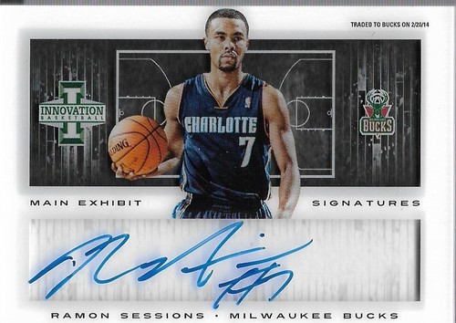 2013-14 Innovation Main Exhibit Signatures #12 Ramon Sessions Auto /199 ...