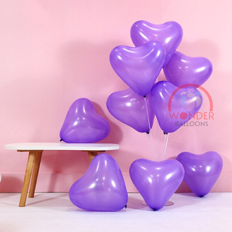 100 LOVE HEART SHAPE BALLOONS Wedding Party Romantic Baloon Birthday ...