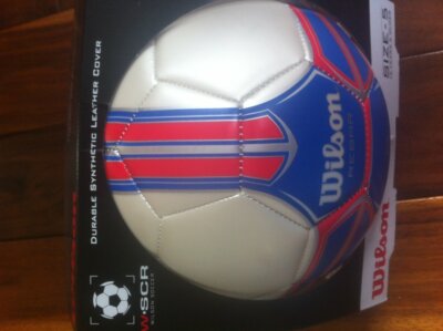 Wilson W-SCR size 5 Rebar Soccer Ball with Durable Synthetic Leather ...