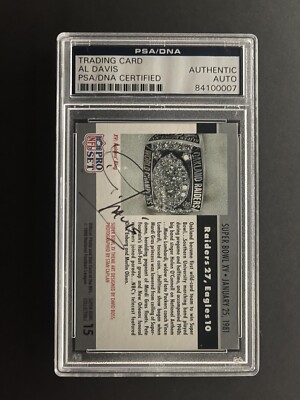 Al Davis autograph card | eBay