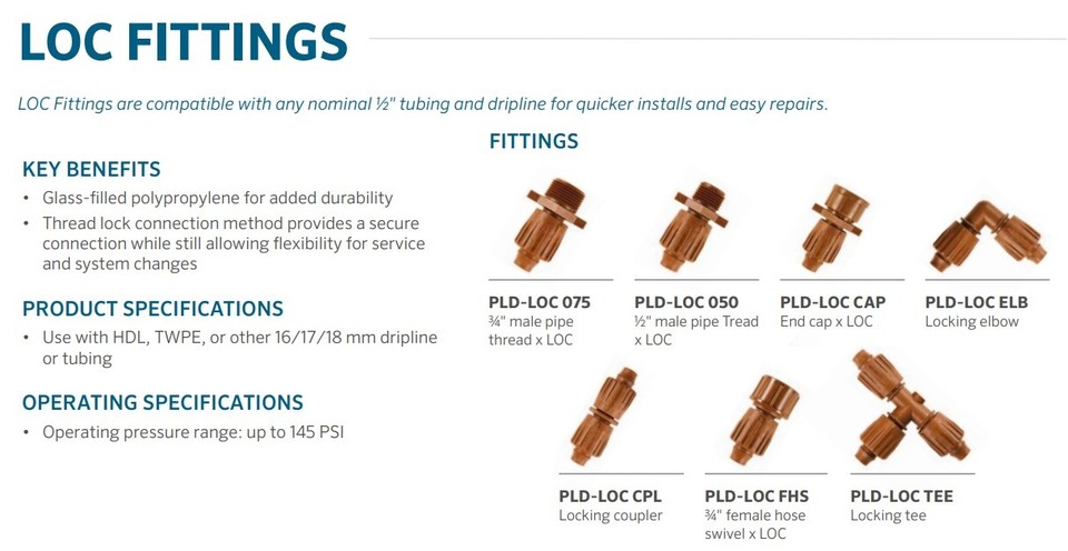 Hunter PLD-LOC-CAP Cap 16-18mm LOC Barb Fitting PLDLOCCAP | eBay