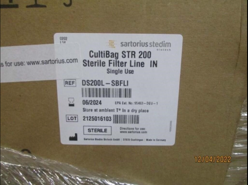 Sartorius CultiBag STR 200 Sterile Filter Line Special $39 | eBay