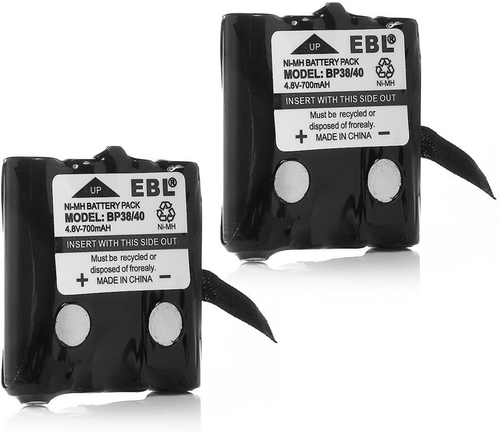 EBL BP-38 Two-Way Radio Batteries 4.8V 700mAh Replacement Battery for ...
