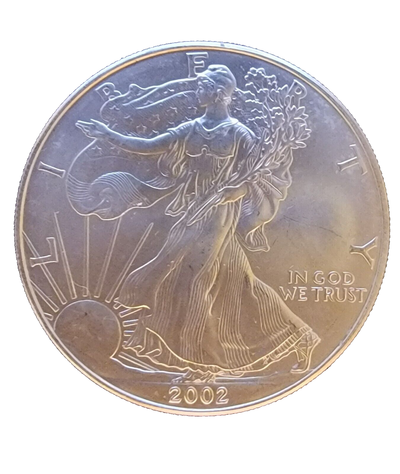 2002 American Silver Eagle USA Nice-999 Silver 1 Oz Ounce Art Bar Round ...