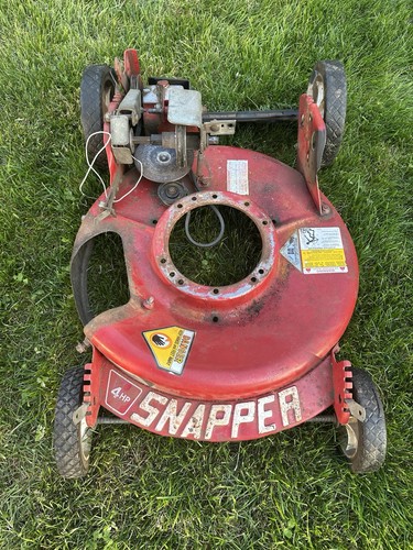 VINTAGE SNAPPER 21" HIGH VAC DECK WITH SELF PROPELLED TRANS, PULLEYS ...