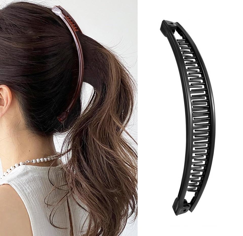 4× Women Clincher Combs Banana Combs Fishtail Fish Hair Clip Banana ...