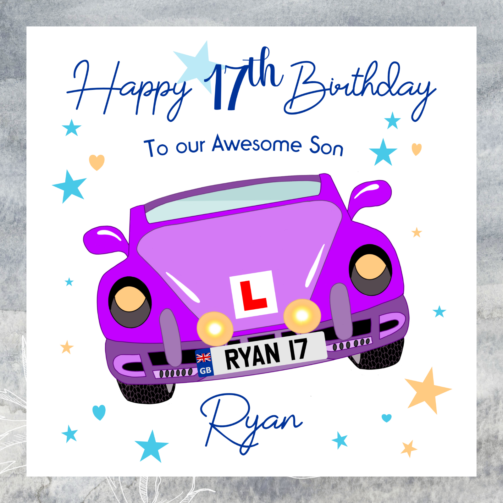 Personalised Learner New Driver 17th Birthday Card Son Daughter ...