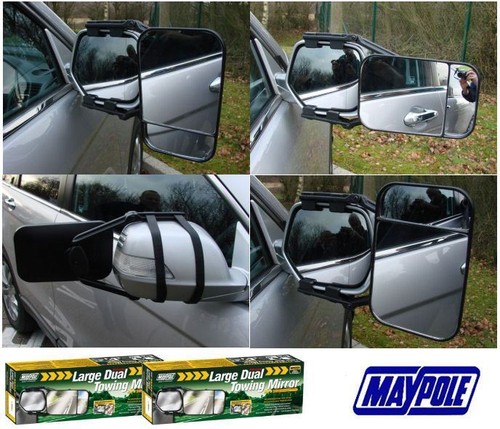 Pair Of Maypole Large Dual Towing Mirror Glass Wing Mirror Extension ...