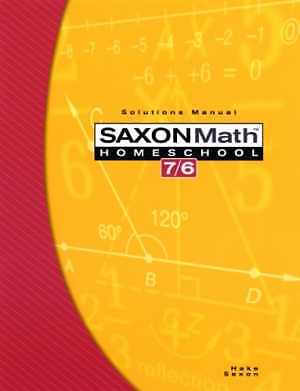 Saxon Math 7/6, Homeschool - Paperback, by Hake Stephen; Saxon - Very ...