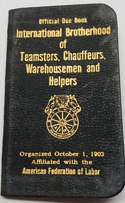 1950 TEAMSTERS, CHAUFFEURS LOCAL NO. 694 MEMBER DUES BOOK ORGANIZATION ...