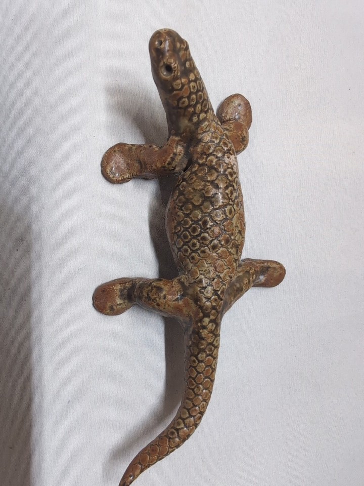 Hand Crafted Clay Komodo Dragon Monitor Lizard Reptile Figure Figurine ...