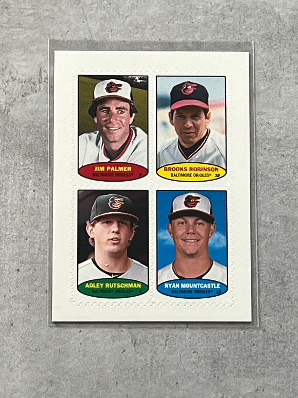 2023 Topps Heritage Baseball Stamps Orioles Rutschman Brooks Palmer ...