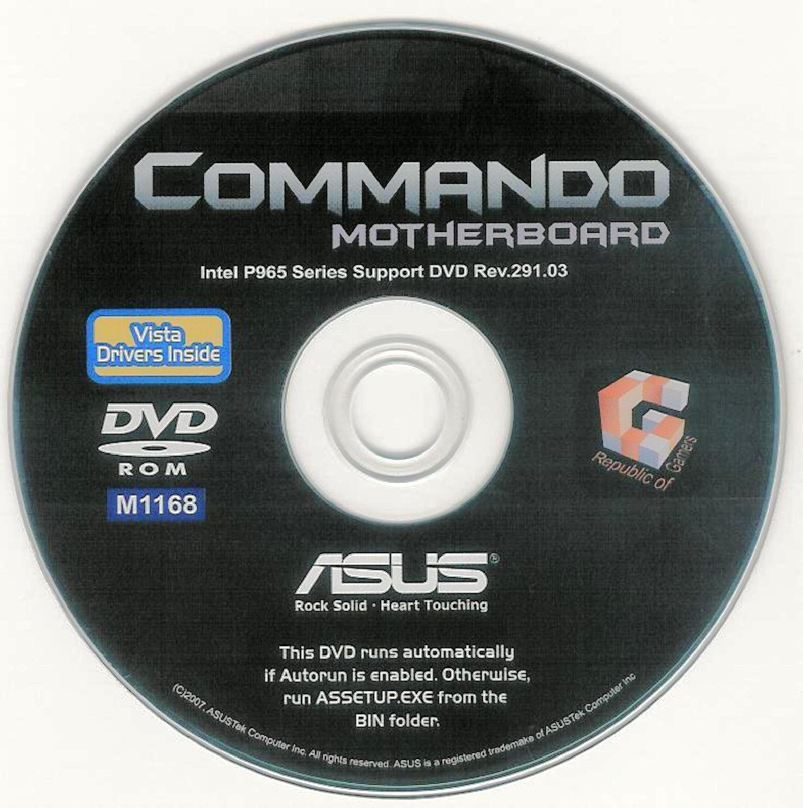 ASUS COMMANDO Motherboard Drivers Installation Disk M1168 | eBay
