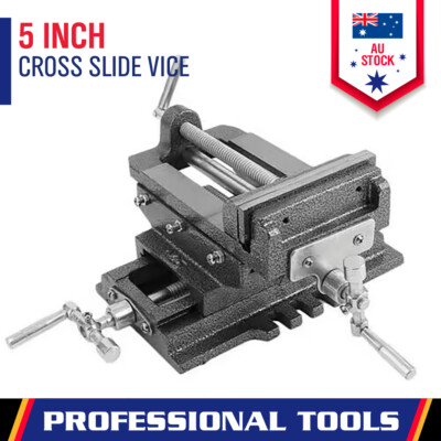 5" 125mm Cross Slide Vice 2 Way Drill Press Bench Vise Clamp Milling ...