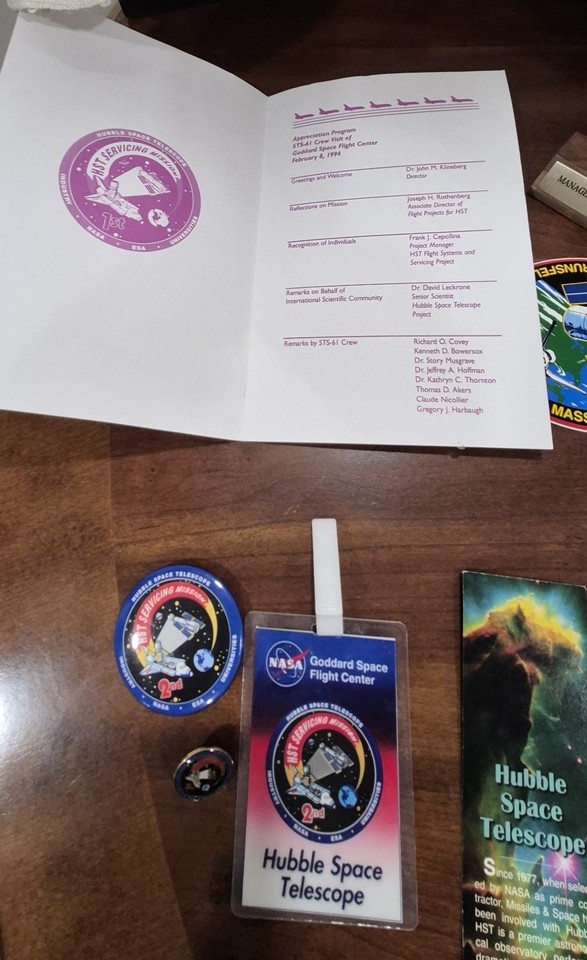 Large NASA Lot From Aerospace Engineer Employee's Hubble Mission Items ...