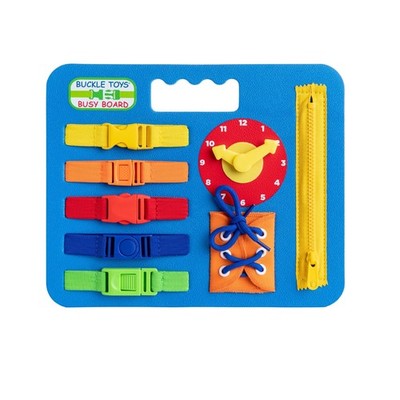 Buckle Toys Busy Board - Montessori Learning Toy for Toddlers Kids ...