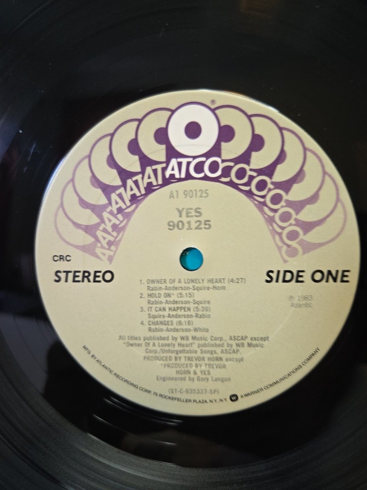 Yes Vinyl Lot 90125 & Big Generator ATCO Plastic Wrap | eBay