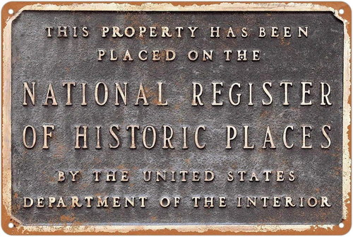 National Register Historic Places Metal Sign, Vintage Tin Wall Decor ...