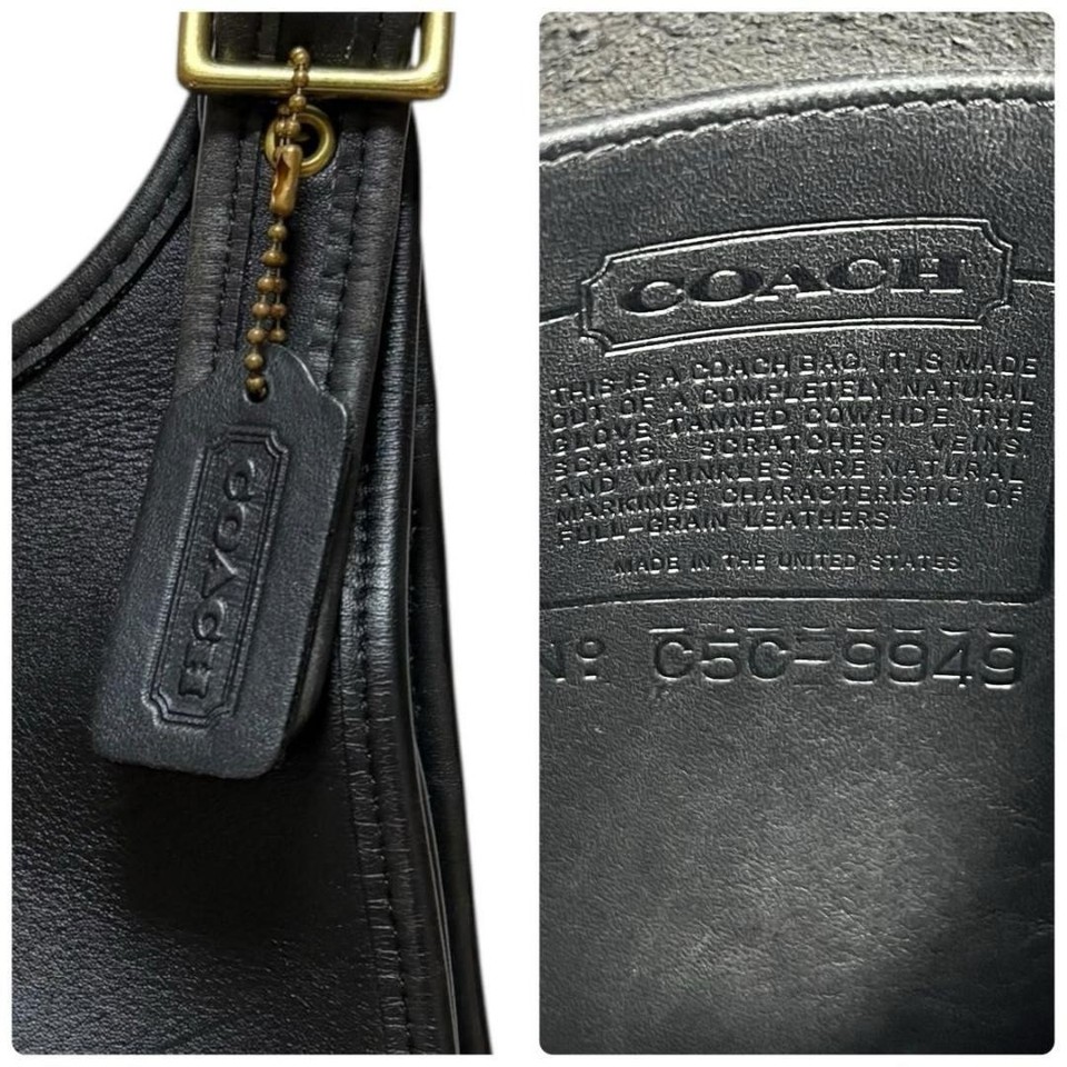 Vintage Coach 9949 Shoulder Bag Ergo Leather Black From Japan 149207K ...