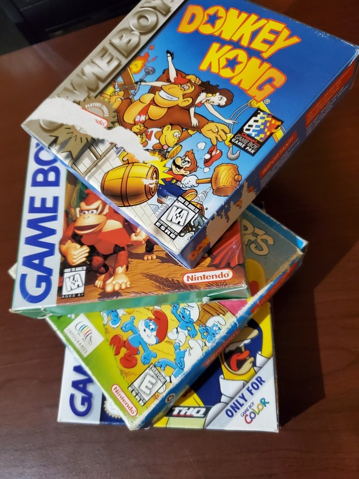 Nintendo Game Boy/Color Donkey Kong, The Simpsons & The Smurfs Complete ...