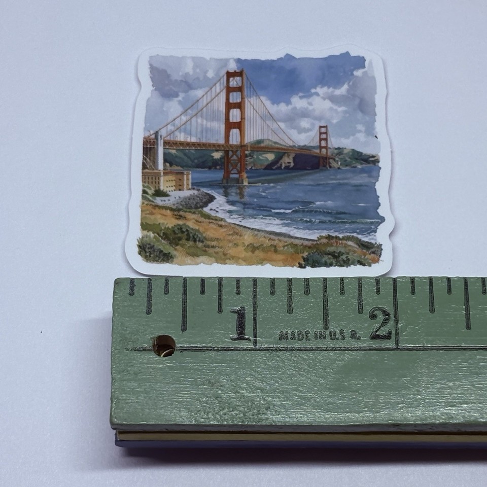 Golden Gate Bridge Sticker Cali. Travel City Art Decal Vinyl Paint ...