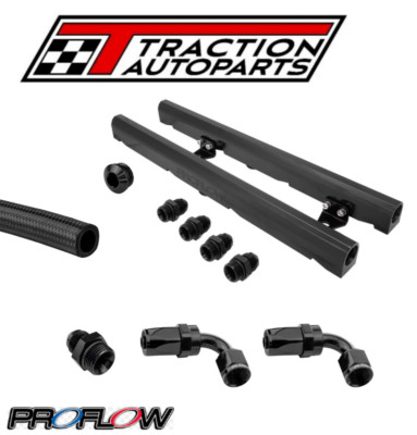 PROFLOW LS1 FUEL RAIL KIT, Includes fittings and Braided Nylon hose E85 ...