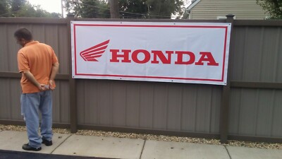 HONDA BANNER 3FT X 8FT SIGN Racing Motor Cross Mechanic Shop Motorcycle ...