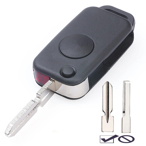 2 Flip Remote Key Case Shell Fob 1B for Mercedes-Benz W124 W202 S500 ...