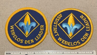 VTG WEBELOS DEN LEADER & ASSISTANT Cub Scout Leader Position Badge ...