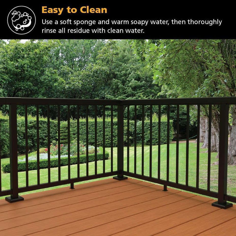 Peak Aluminum Railing Deck Railing Picket Spacer Kit 6' Aluminum Matte ...