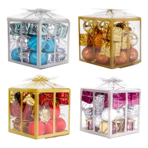 Pack of 26 Christmas Ball Gift Box Ornaments Colorful Christmas Tree ...