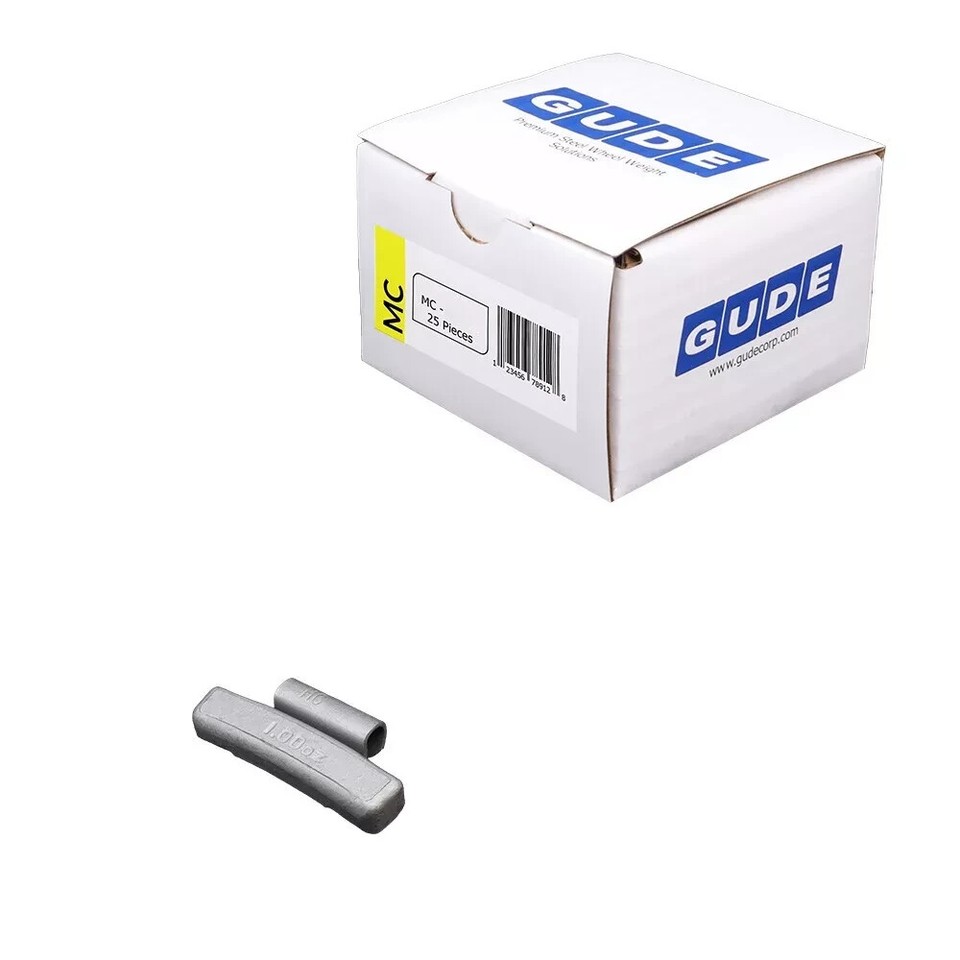 GUDE Tire Wheel Balancing Weights MC Type Coated Steel Clip On 25 pc (0 ...