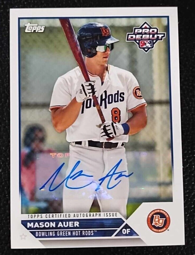 2023 Topps Pro Debut Mason Auer Base Auto Rookie Prospect TB RAYS #PD ...