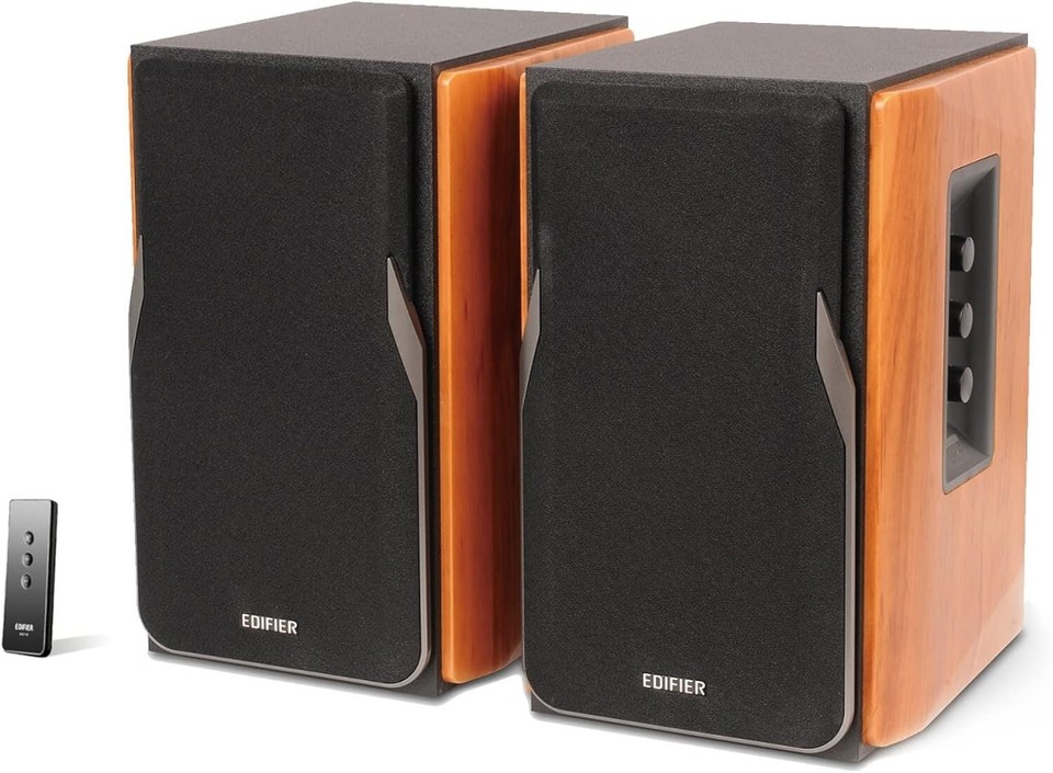 Edifier R1380T Powered Bookshelf Speakers – 42W RMS, Dual RCA, Studio ...