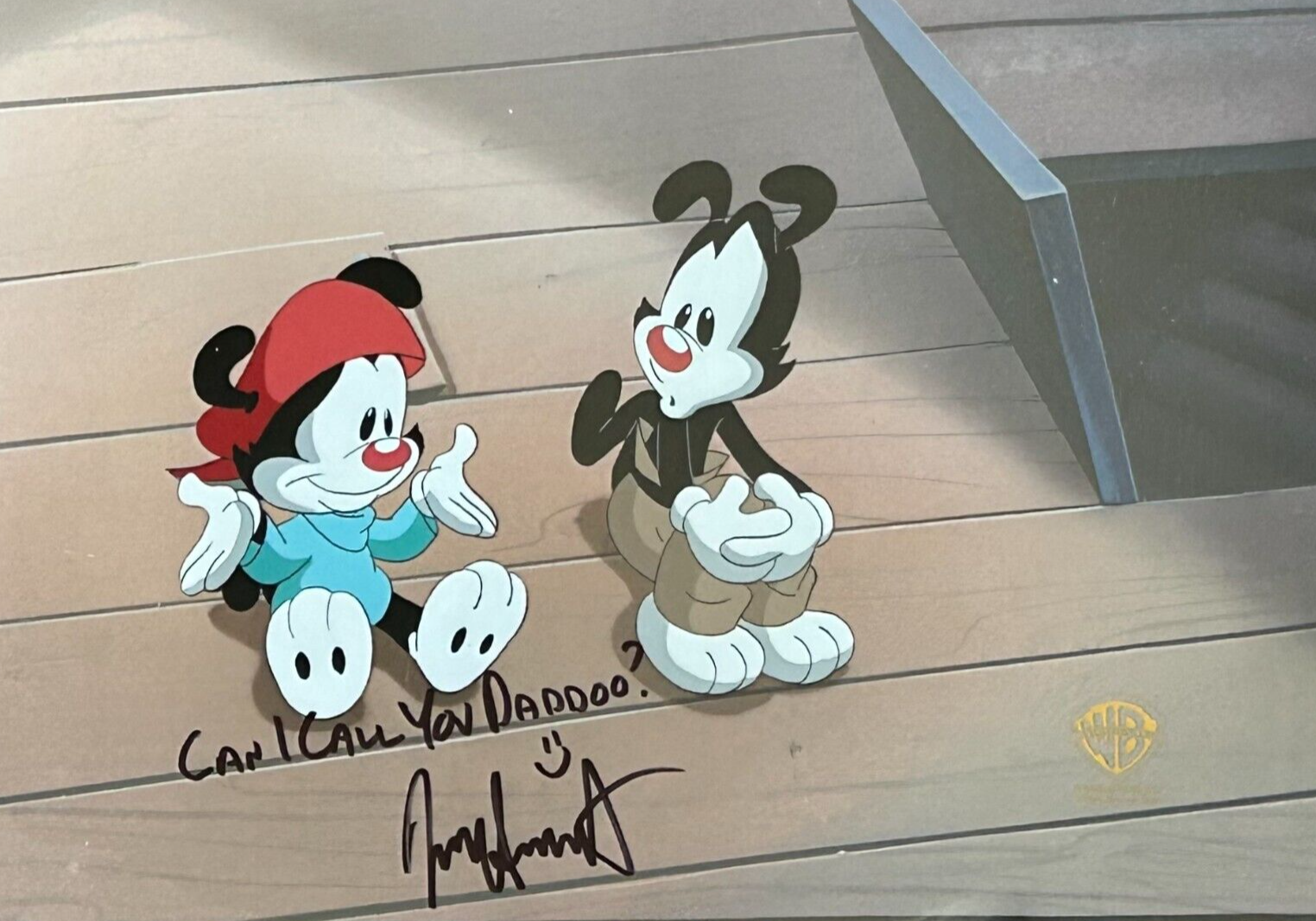 YAKKO & WAKKO rare ANIMANIACS cel SIGNED Jess Harnell Y18 Space Probed ...