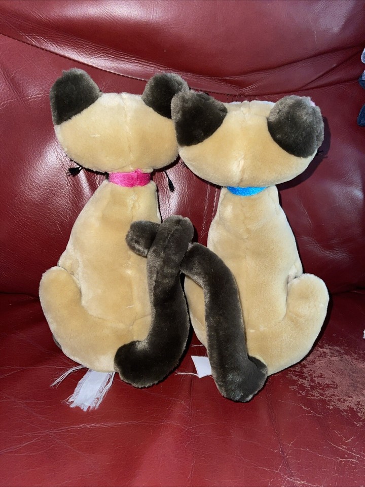 Disney Siamese Cats Si Am Stuffed Plush Set Lady & the Tramp Vintage 10" RARE | eBay