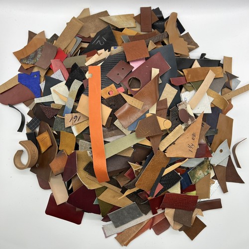 Lot of Leather Scraps Mixed Colors Sizes 4lbs Crafting | eBay