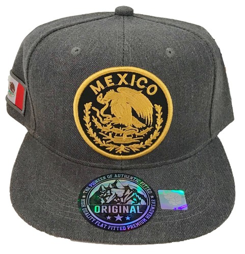 MEXICO Flag Snapback Hat Mexican Eagle Aguila Flag Flat Bill Adult Hat ...