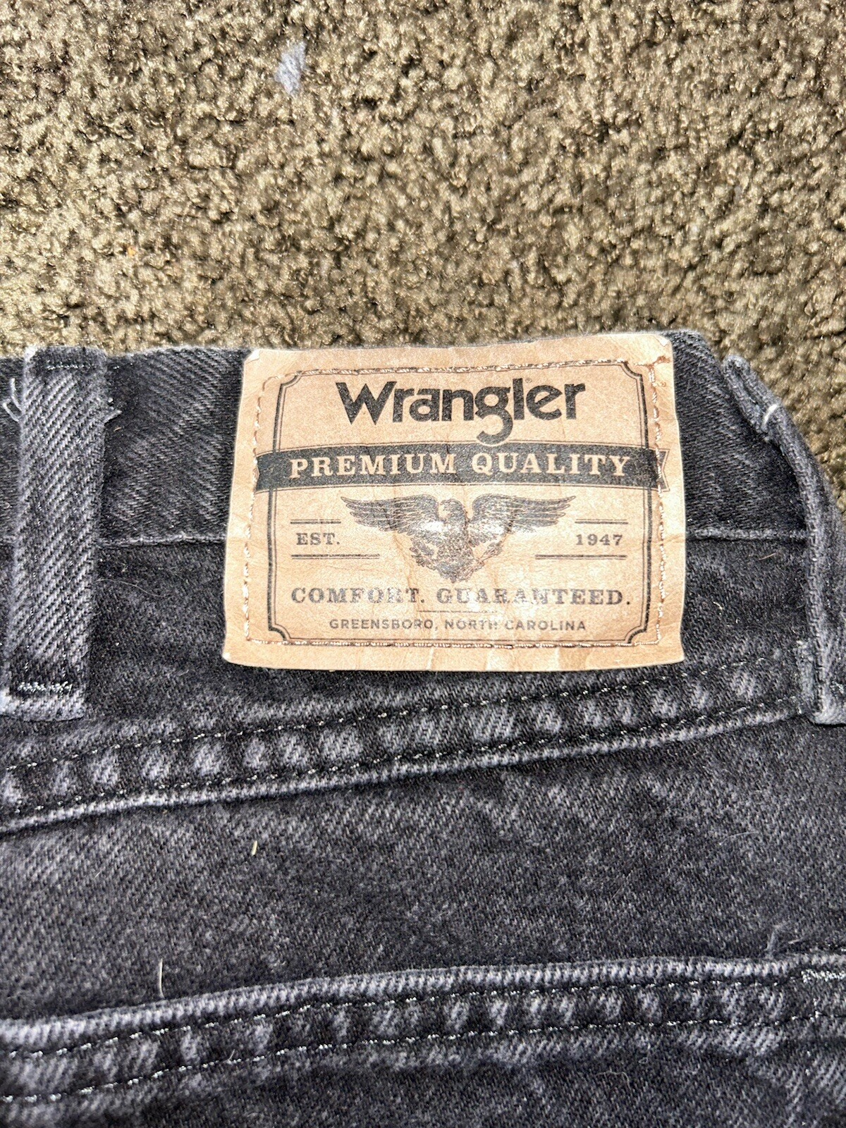 Lot 4 Pairs Wrangler Jeans Mens 36x31 Black Regular Cowboy Western ...