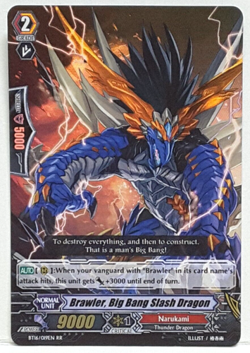 Bushiroad Cardfight Vanguard Bagarreur, Grand Bang Slash Dragon BT16 ...