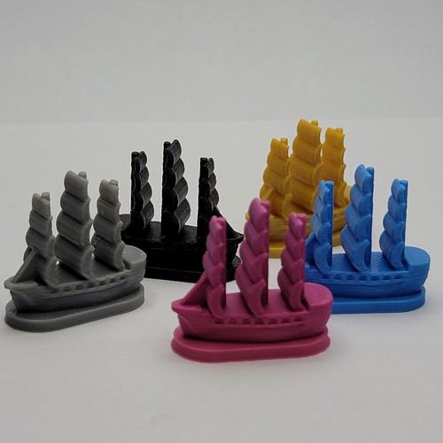 Pirate ships Pack of 5 Token And Pawns For Board Games lot #6459 | eBay