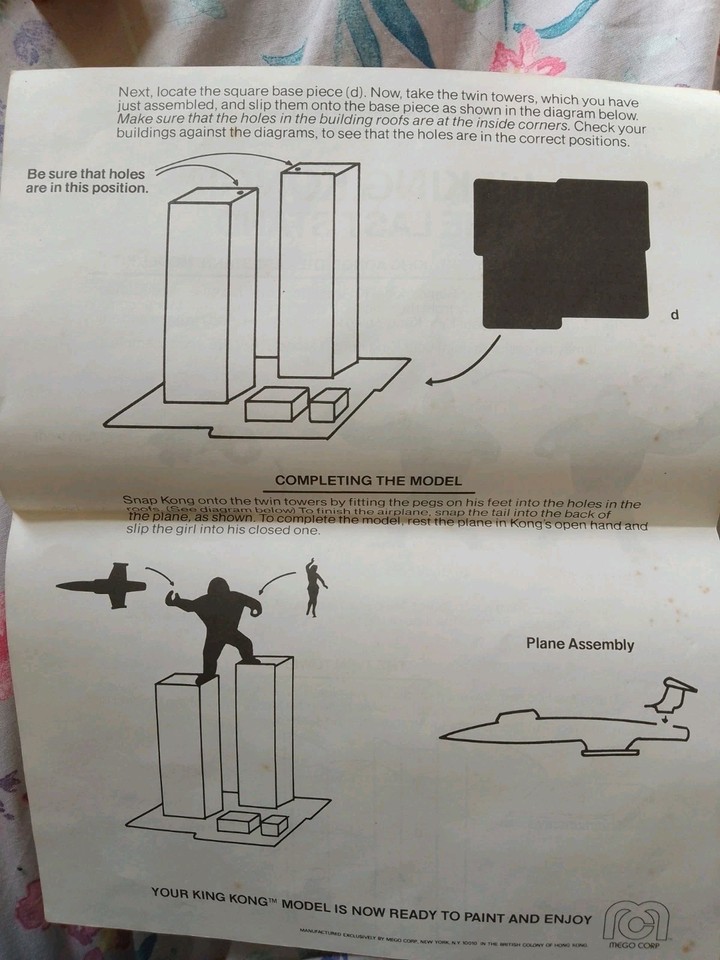 Vintage 1976 King Kong The Last Stand Model Kit By Mego Corp | eBay UK