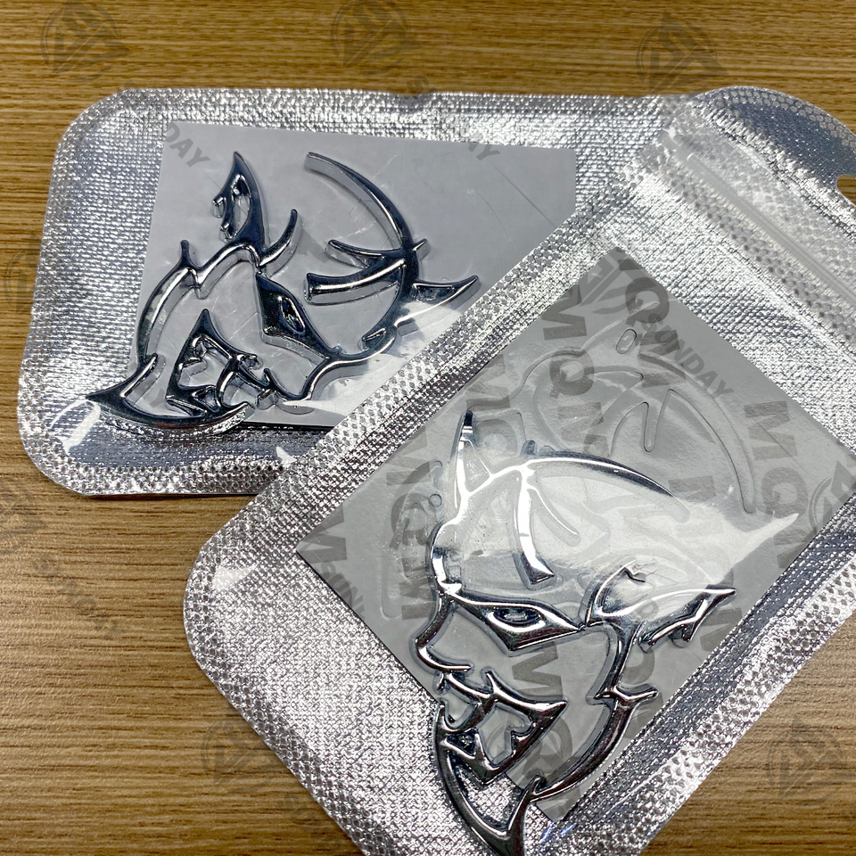 2x Universal Metal For Devil Cat Hellcat Fender Side Emblems Badges ...